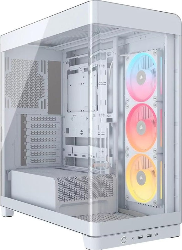 Corsair FRAME 4500X LX-R RGB LINK Panoramic Glass Mid-Tower PC Case Wh ...