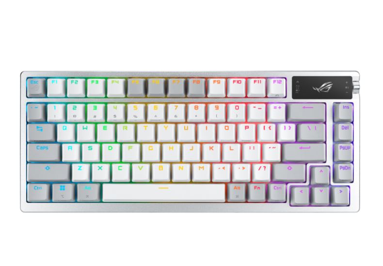 ASUS ROG AZOTH/NXSM/PBT/WHT Gaming Keyboard, OLED Display, NX Storm Sw ...