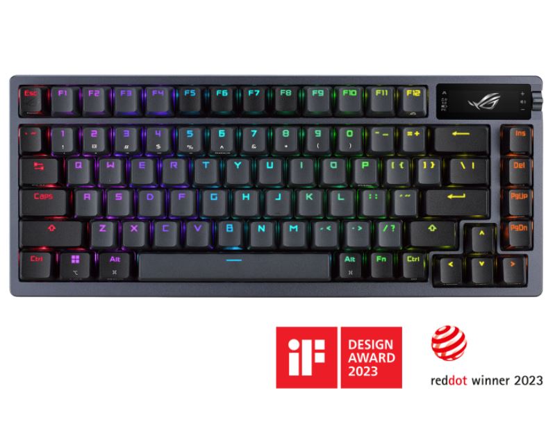 ASUS ROG AZOTH/NXSW/US/PBT (Snow Switch) Gaming Keyboard, OLED Display ...