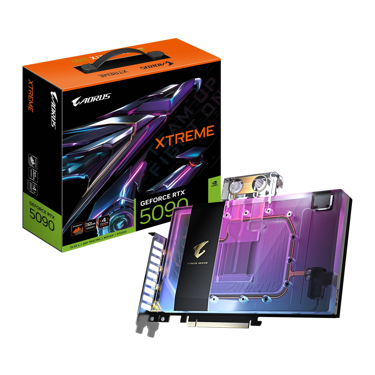 Gigabyte AORUS GeForce RTX™ 5090 XTREME WATERFORCE WB 32G, 2655 MHz, C ...